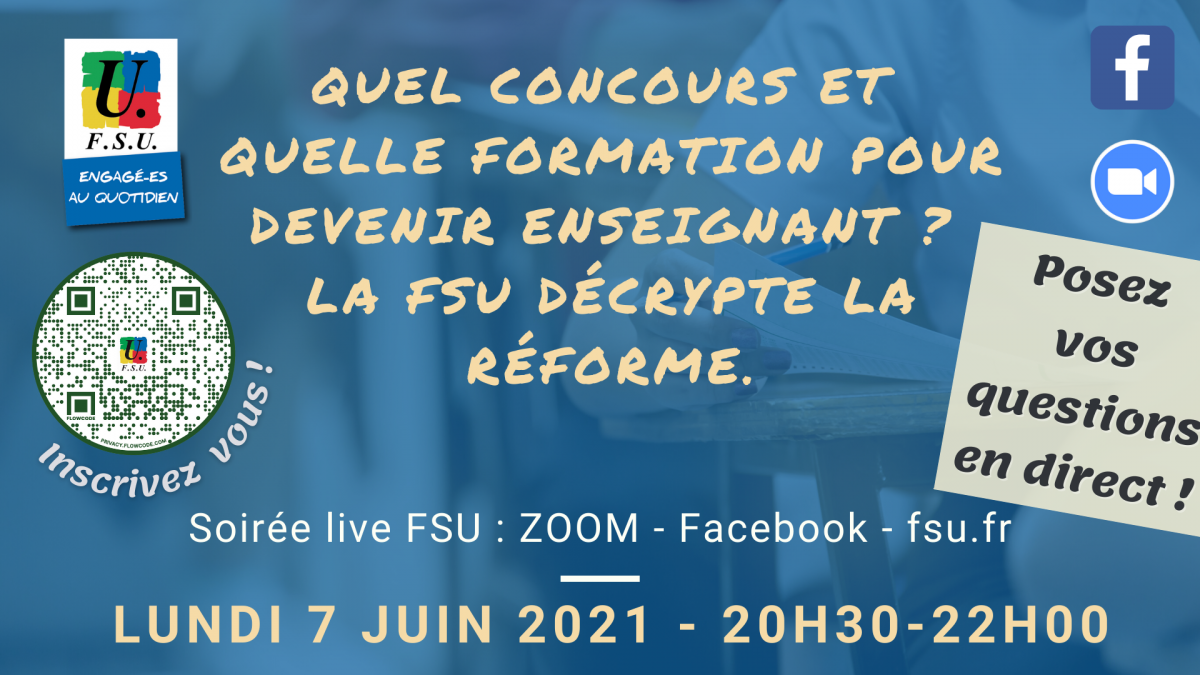 Webinaire FSU : Quel concours et quelle formation pour devenir ...